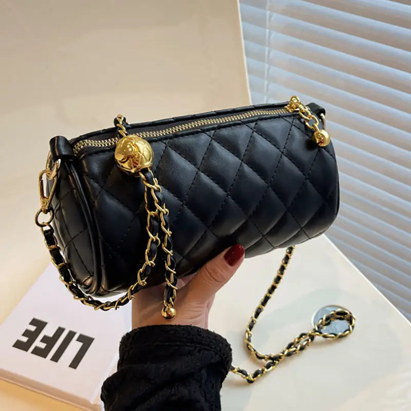 Diamond-Shaped Cylindrical Bag - Available in 4 Colors – Miss Lavish London